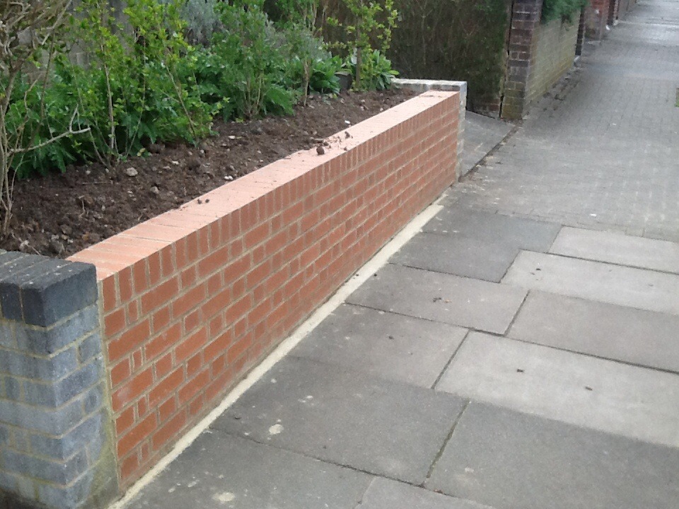 Brick And Mortar Retaining Wall